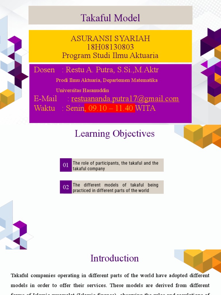 Takaful Models for Actuarial Students | PDF | Financial Services ...