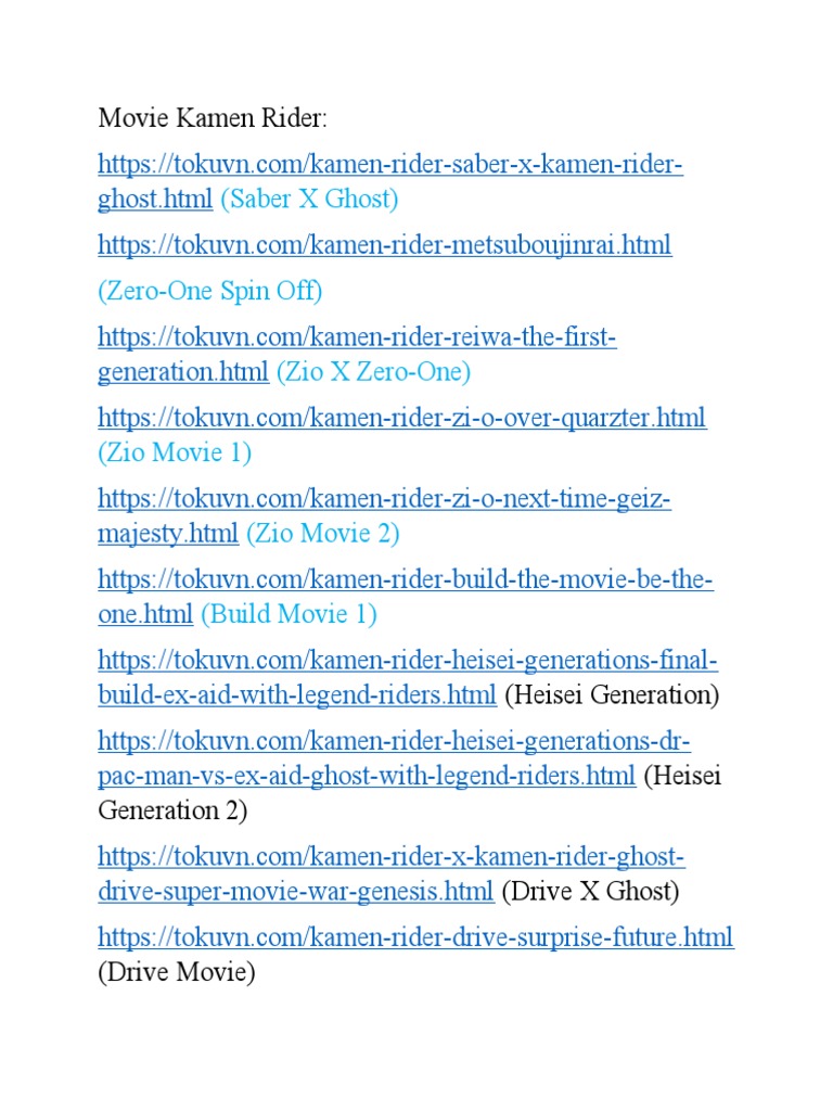 Movie Kamen Rider | PDF