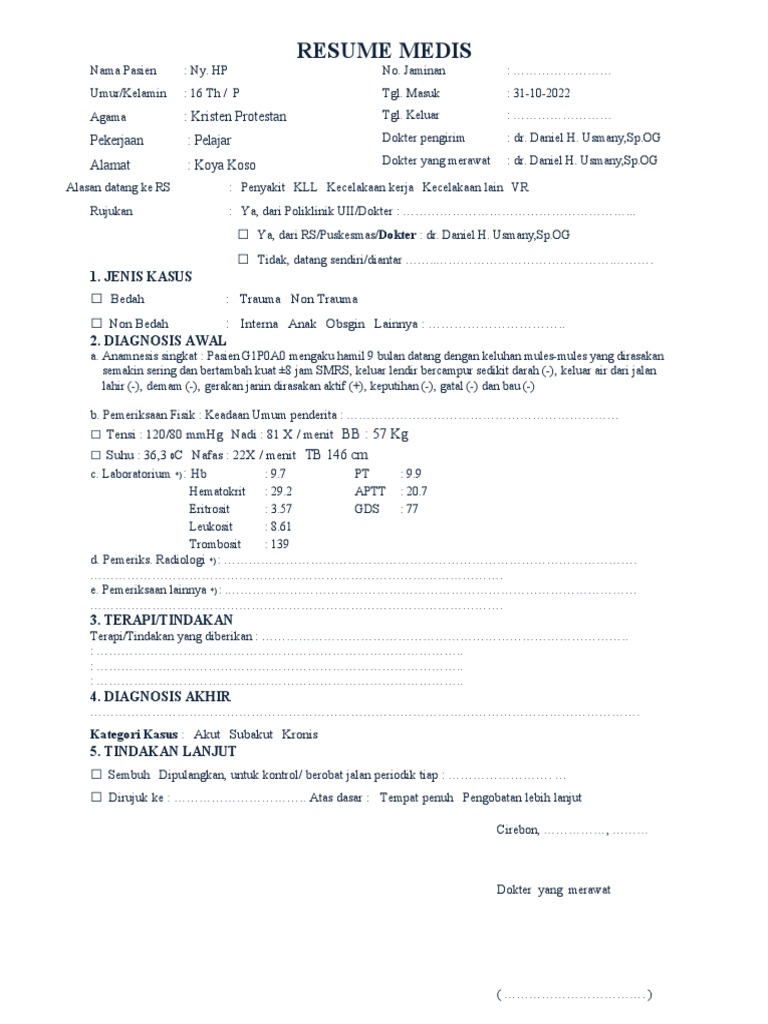 Resume Medis 1 | PDF