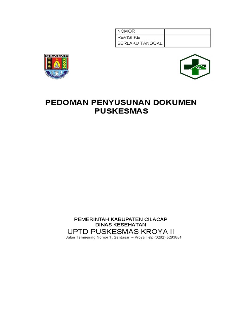 Pedoman Penyusunan Dokumen Akreditasi UPTD Puskesmas Kroya II | PDF