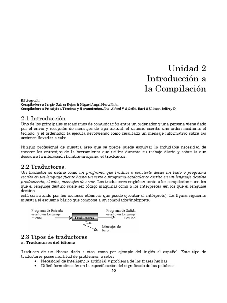 Introducción A La Compilación | PDF | Compilador | Lenguaje de programación