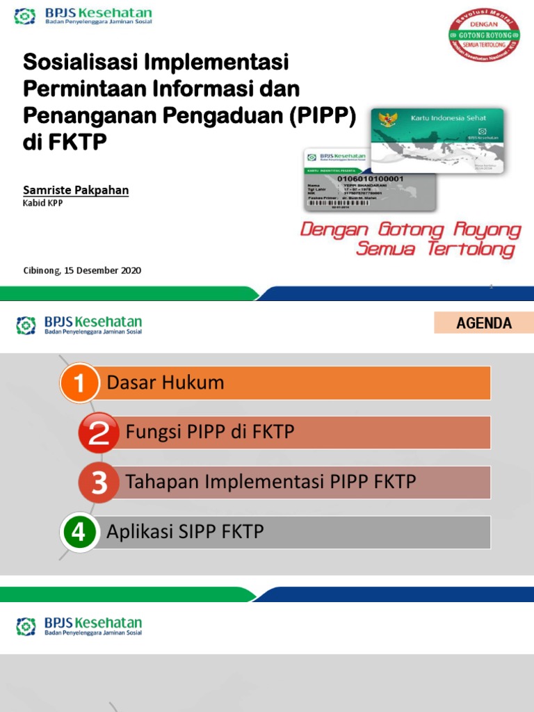 Materi Sosialisasi PIPP FKTP - Cibi | PDF