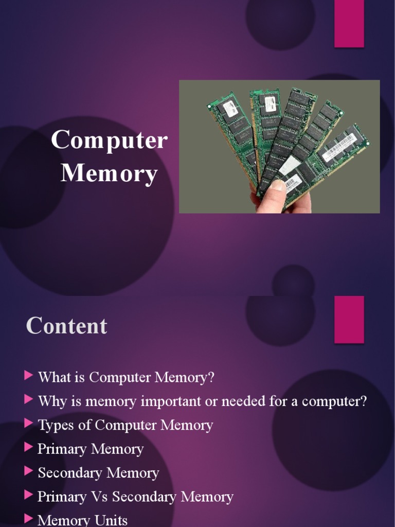 Cse Computer Memory Pdf Computer Data Storage Random Access Memory