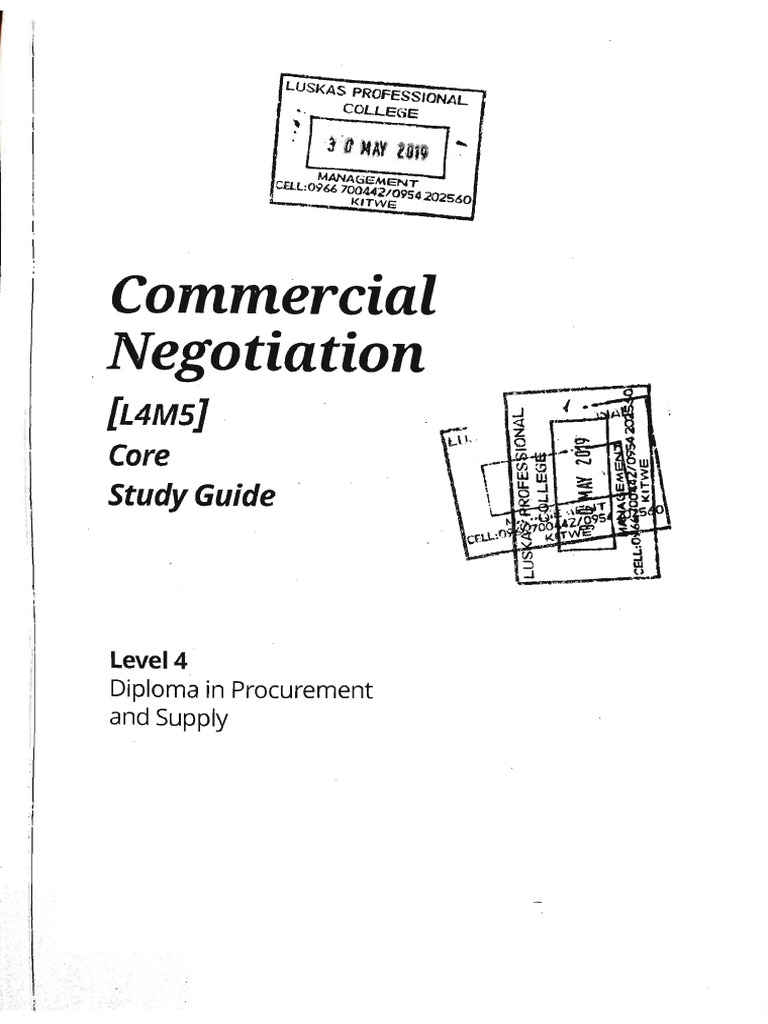 L4M5 - Commercial Negotiation | PDF