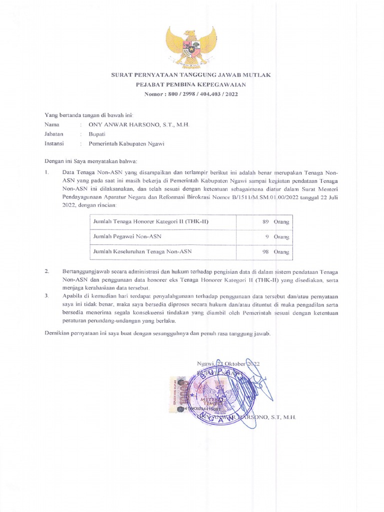 Format SPTJM 98 TTD Stempel | PDF