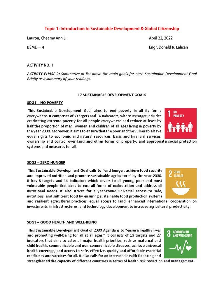 Gced P3 Week1 Lauroncheamy Ann | PDF | Sustainability | Sustainable ...