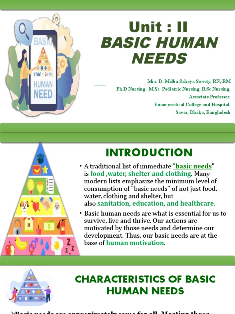Basic Human Needs | PDF | Self Esteem | Self Actualization