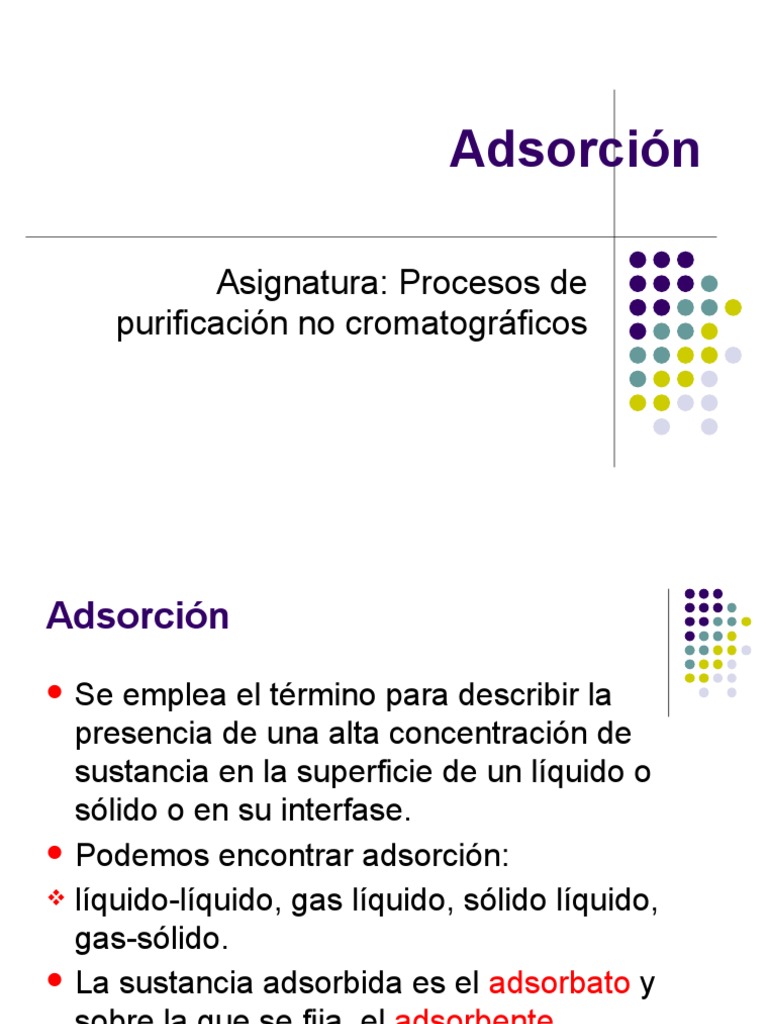 7 Adsorcion OK | PDF | Adsorción | Sustancias químicas