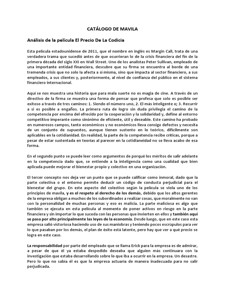 Decálogo de Mavila | PDF | Business | Economias