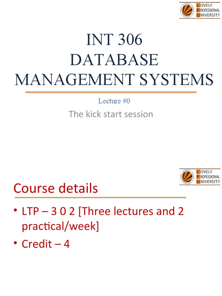 Introductory Lecture INT306 | PDF | Pl/Sql | Databases Introductory Lecture INT306 | PDF | Pl/Sql | Databases