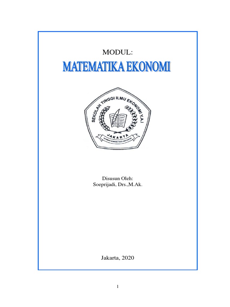 AK422 - 01 - 082951 Modul - 1-UTS Fungsi Linear | PDF