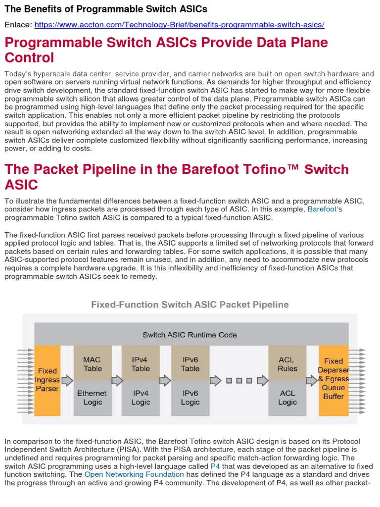 IMPORTANTE-Benefits of Programmable Switch ASICs | PDF | Load Balancing ...