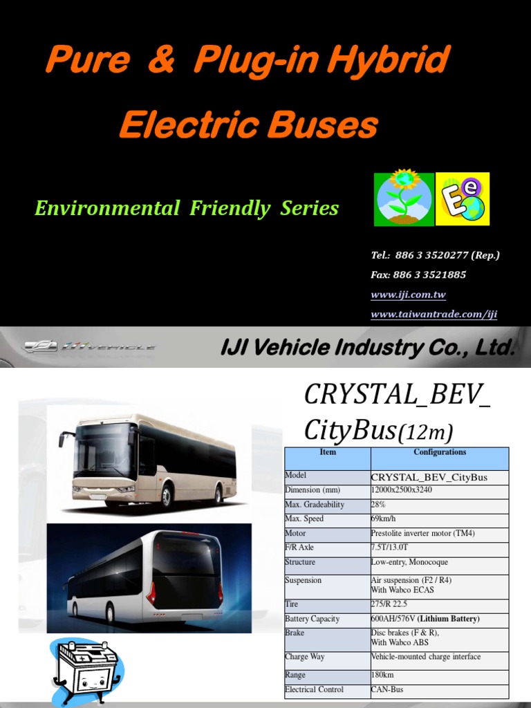 Pure & Plug-In Hybrid Electric Buses: IJI Vehicle Industry Co., Ltd ...