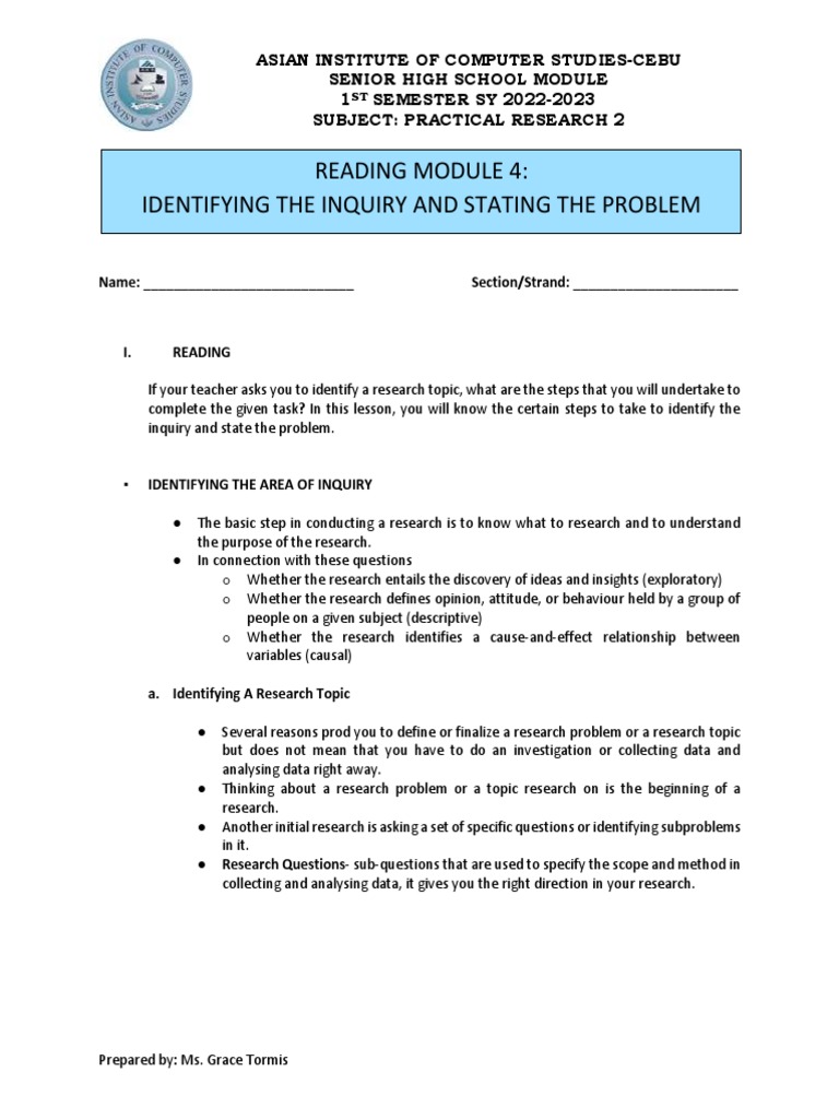 PRR2 Module-4 | PDF | Hypothesis | Experiment