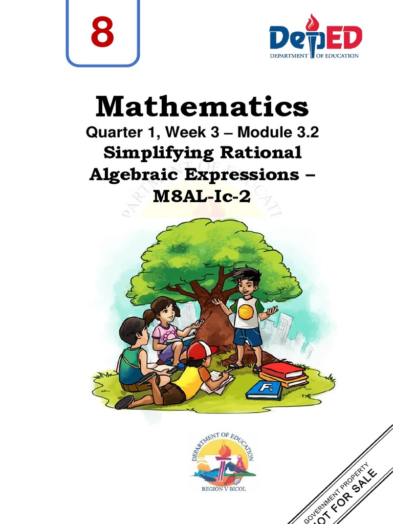 Mathematics: Simplifying Rational Algebraic Expressions - M8AL-Ic-2 ...