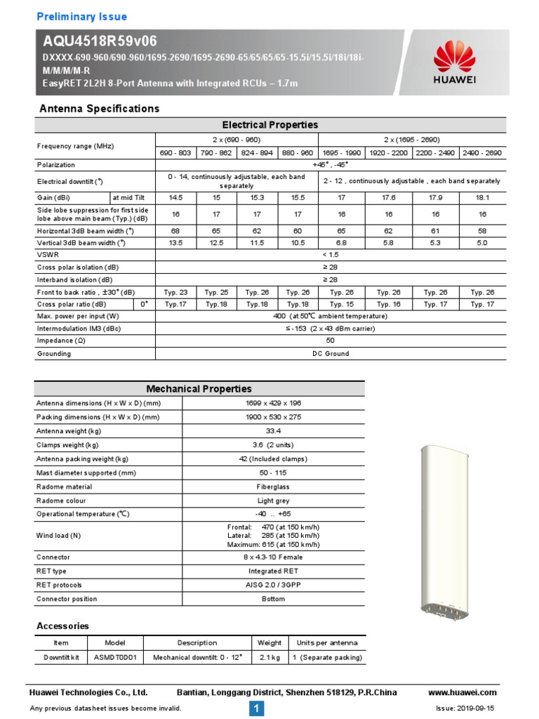 AQU4518R59v06 - 3750 Datasheet | PDF | Antenna (Radio) | Electronics