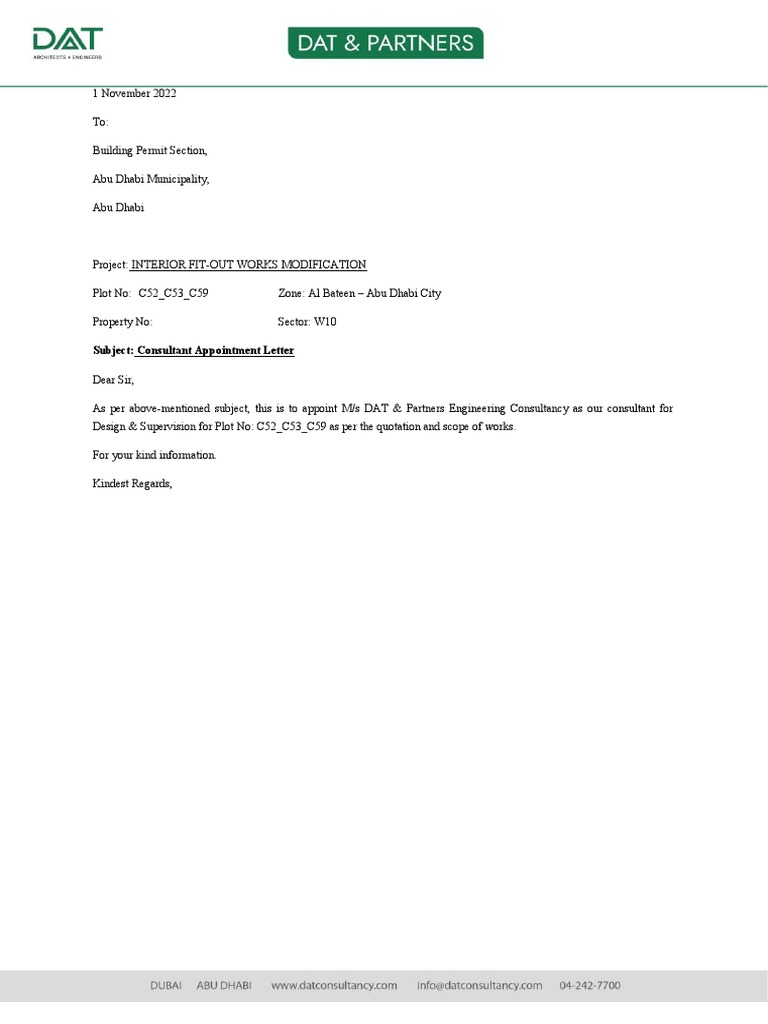 Consultant Appointment Letter | PDF