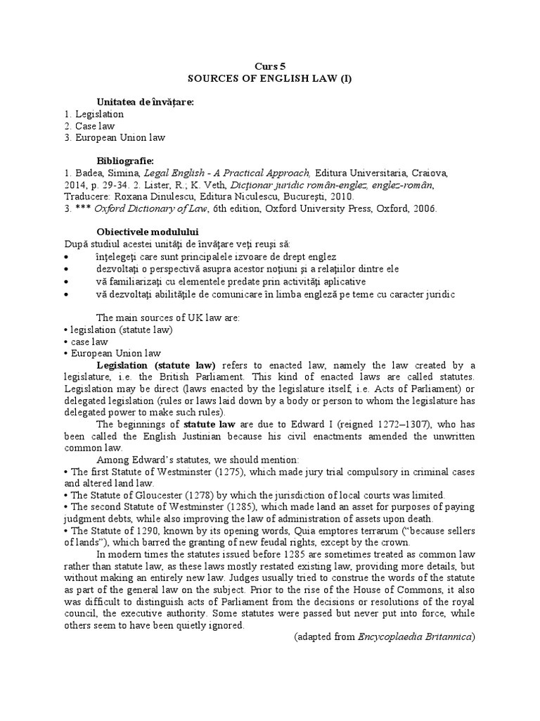 Curs 5 | Download Free PDF | Precedent | Case Law