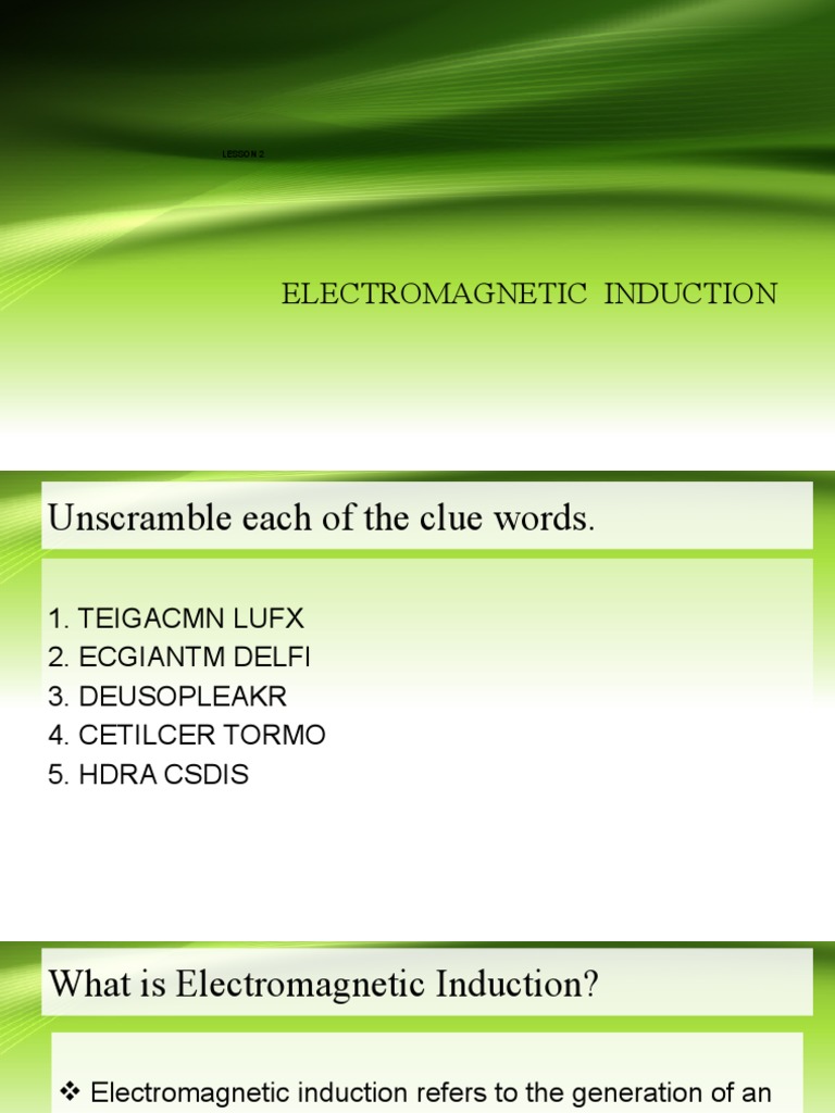 Electromagnetic Induction | PDF | Electromagnetic Induction | Electric Generator