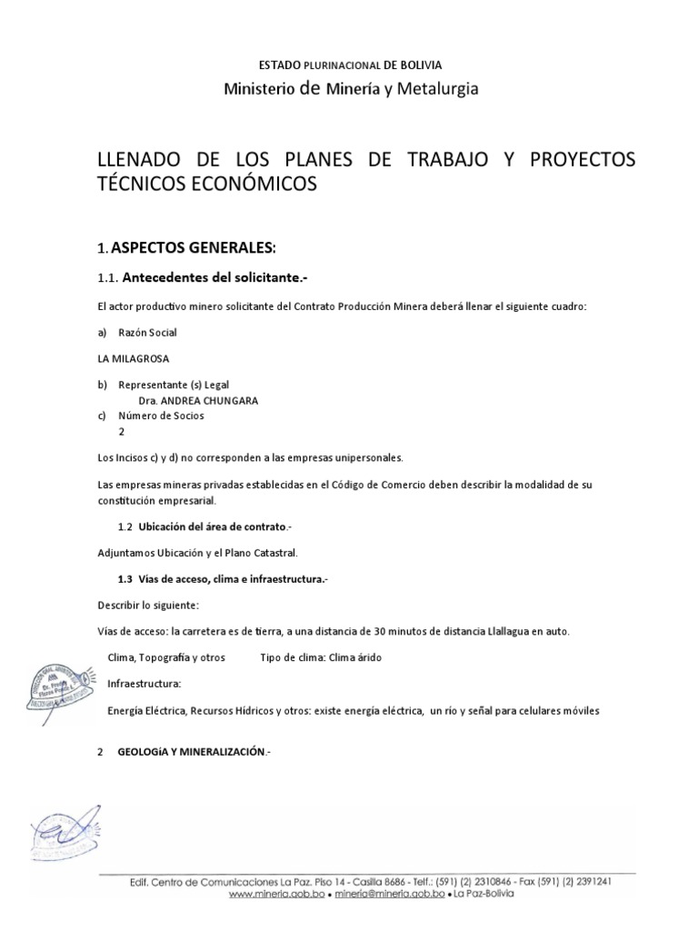 Plan de Trabajo Minero12 | PDF | Minería | Minería de superficie
