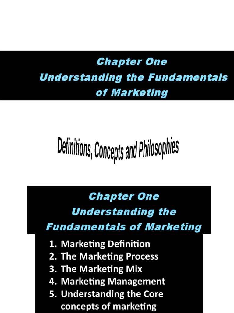 Fundamentals of Marketing Overview | PDF | Marketing | Customer