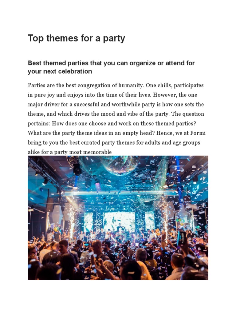 Top Party Themes | PDF
