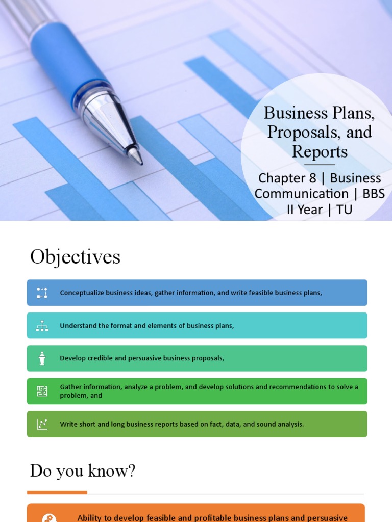 Business Plans, Proposals, and Reports Chapter 8 | PDF | Sales ...