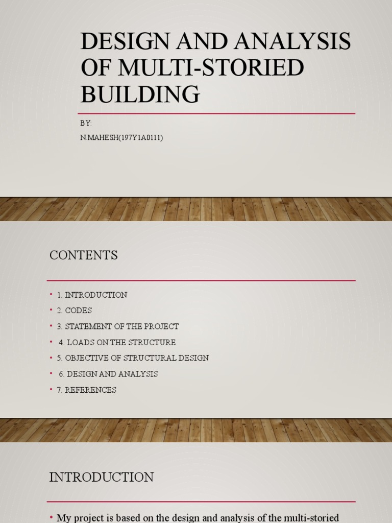 Multi-Storied Building Structural Model | PDF