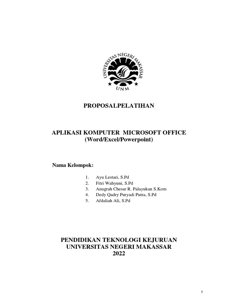 Proposal Pelatihan Pendidikan Teknik Informatika Komputer | PDF