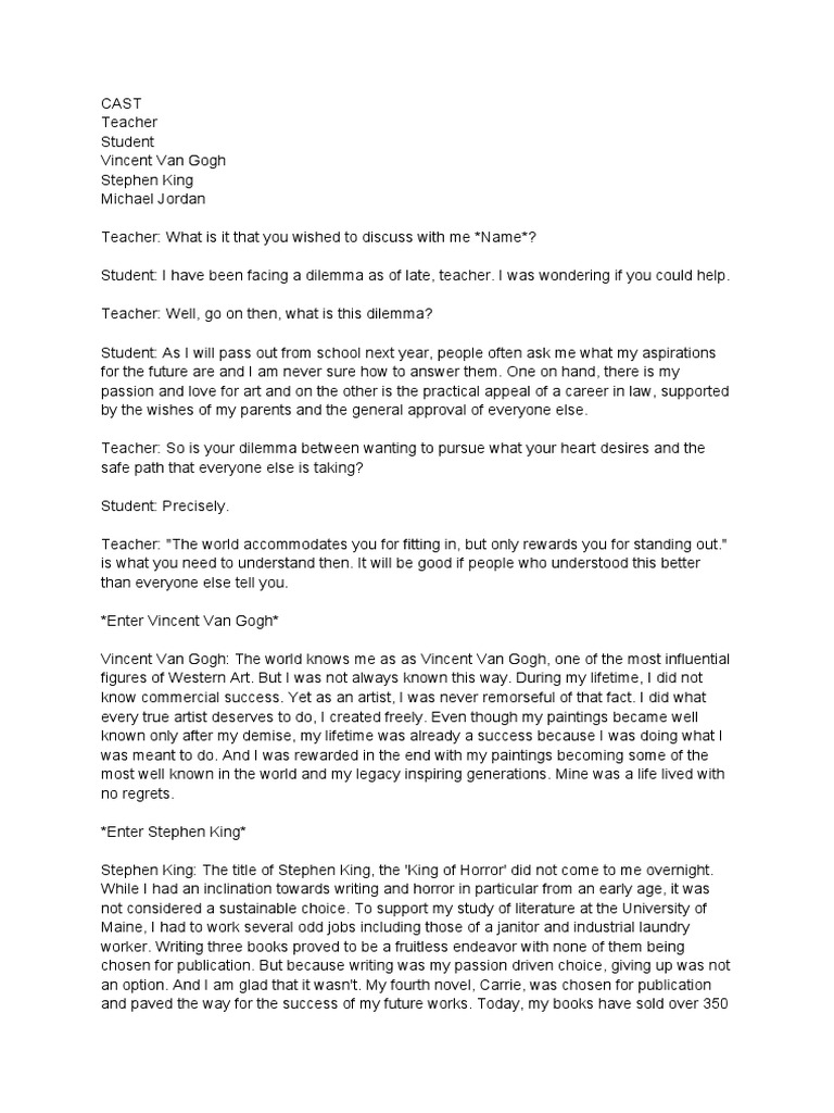 Assembly Skit | PDF | Stephen King