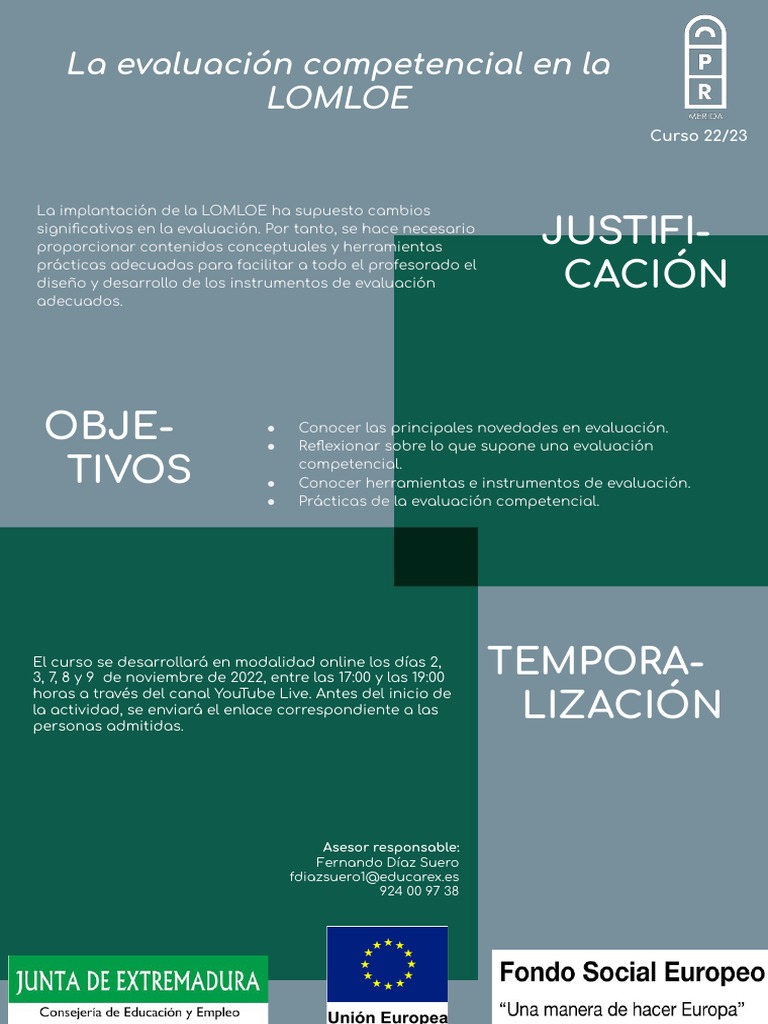 La Evaluación Competencial en La LOMLOE | PDF