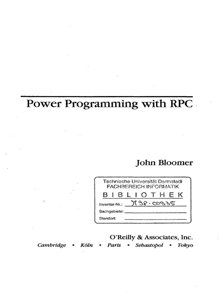 Power Programming With RPC - 5ac5c41e1723dd2a828c4587 | PDF | Network Socket | Computer Network