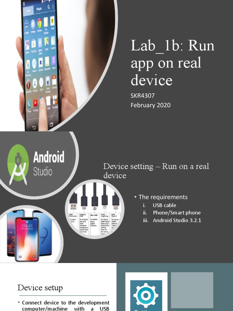03 - LAB - 1b - Build On Device - Android Studio - 13022020 | PDF ...