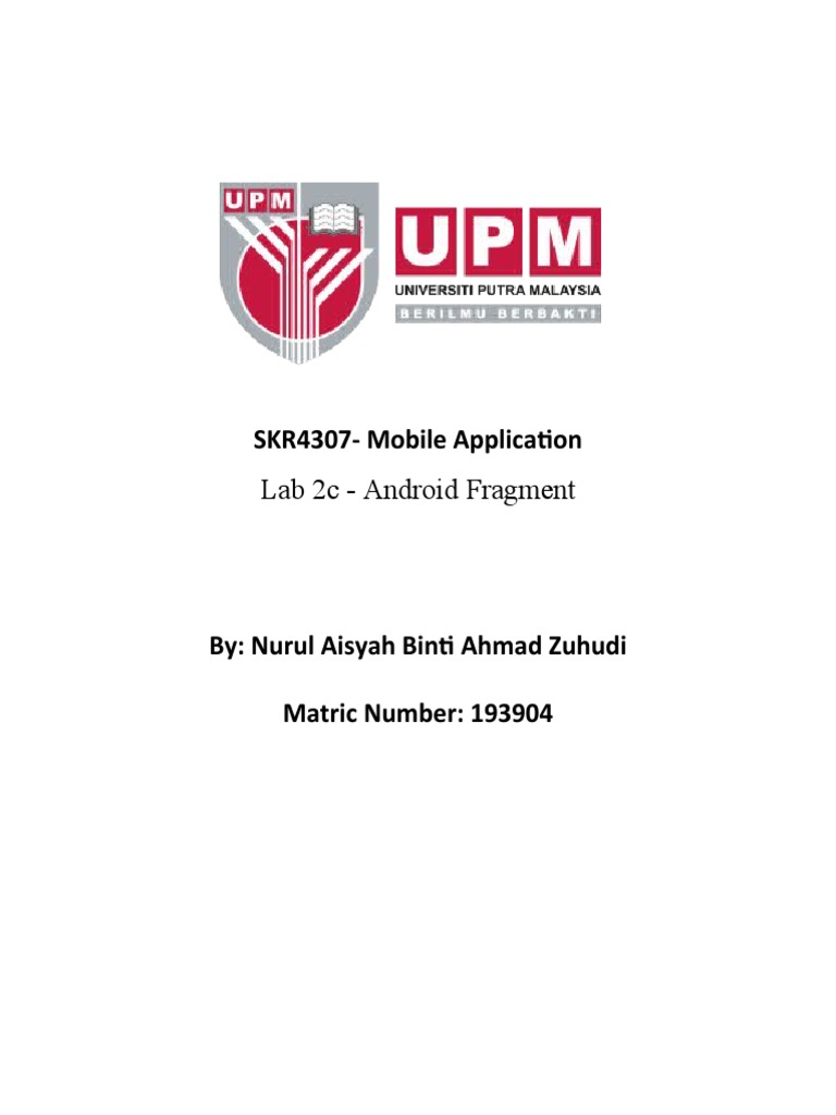 Lab 2c Pdf Android Operating System Mobile App