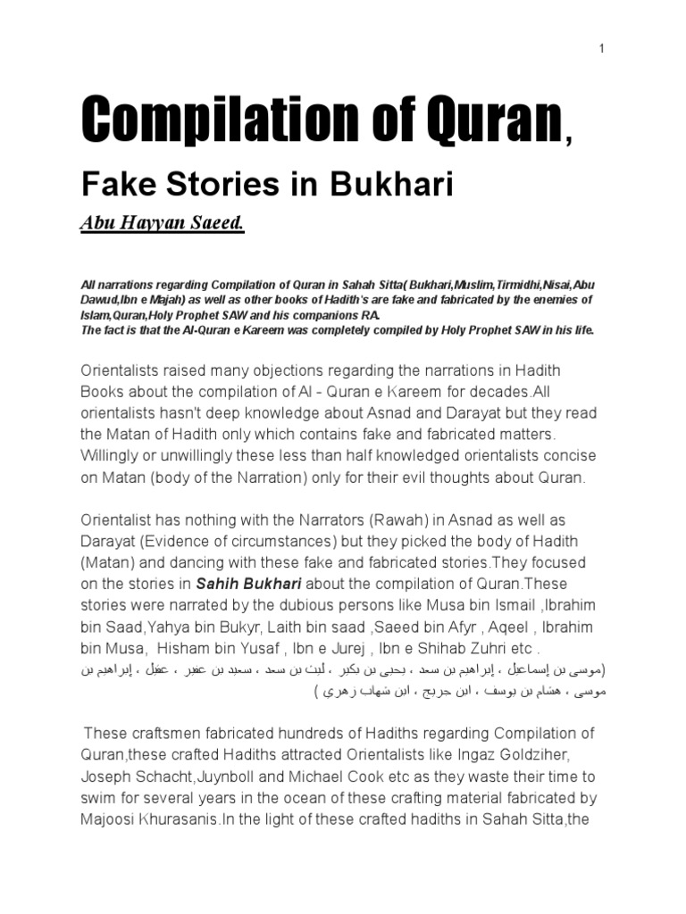 History of Quran.. Compilation of Quran, Orientalists Are A Half ...