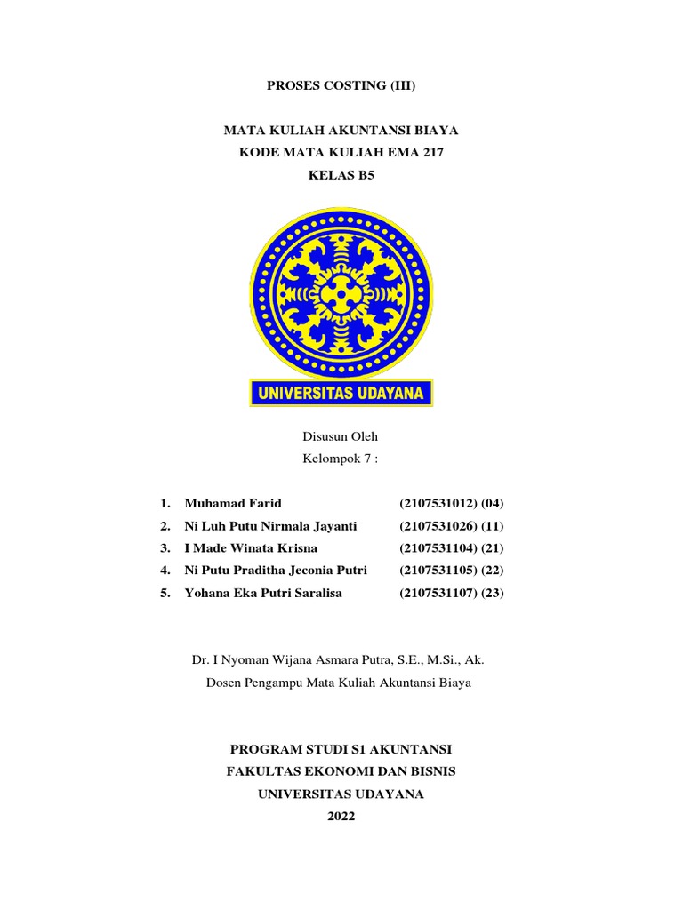Contoh Full Costing dan Variable Costing | PDF | Teknologi & Rekayasa