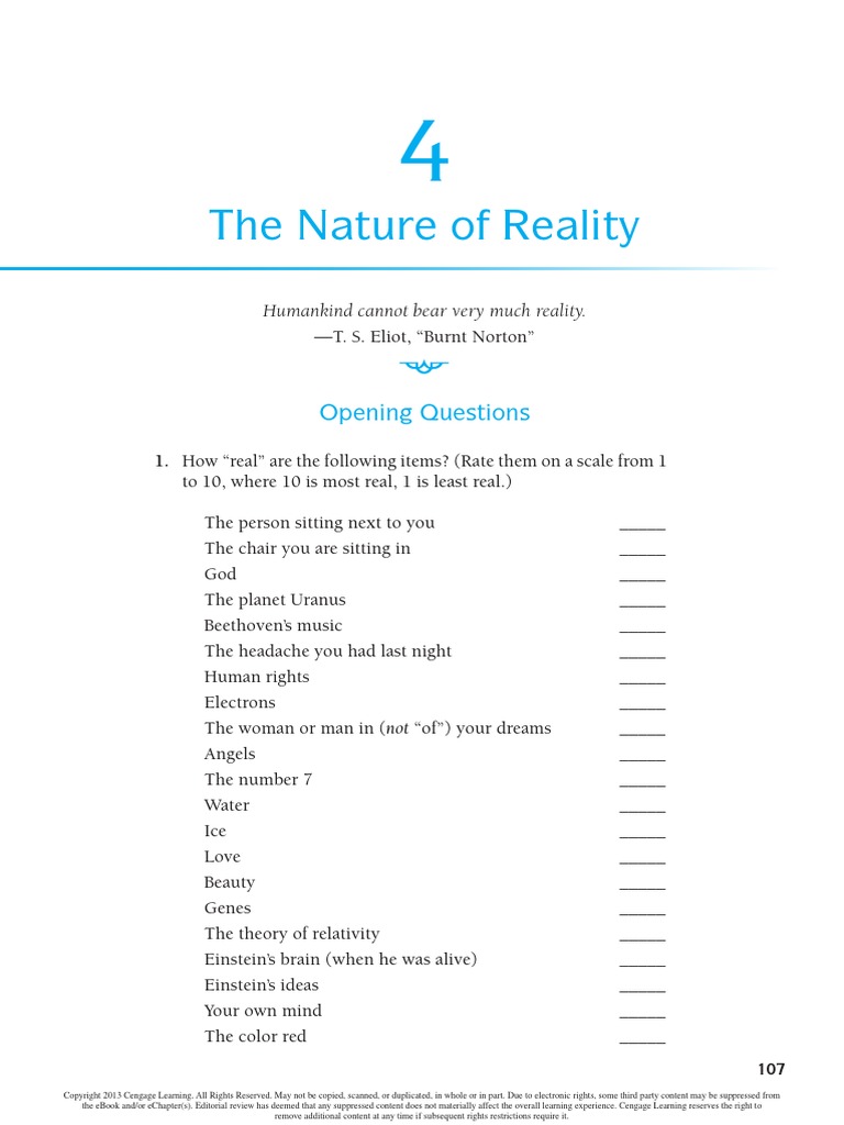 The Nature of Reality | PDF | Reality | Metaphysics