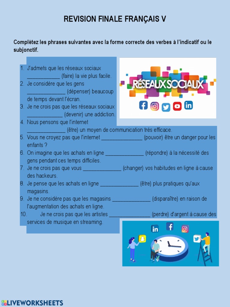 Exercices sur le gérondif en français | PDF