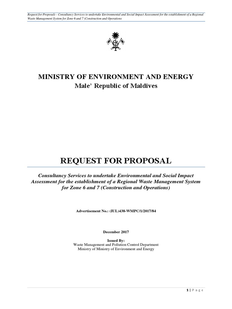 Request For Proposal For Waste Management or Landfill | PDF ...