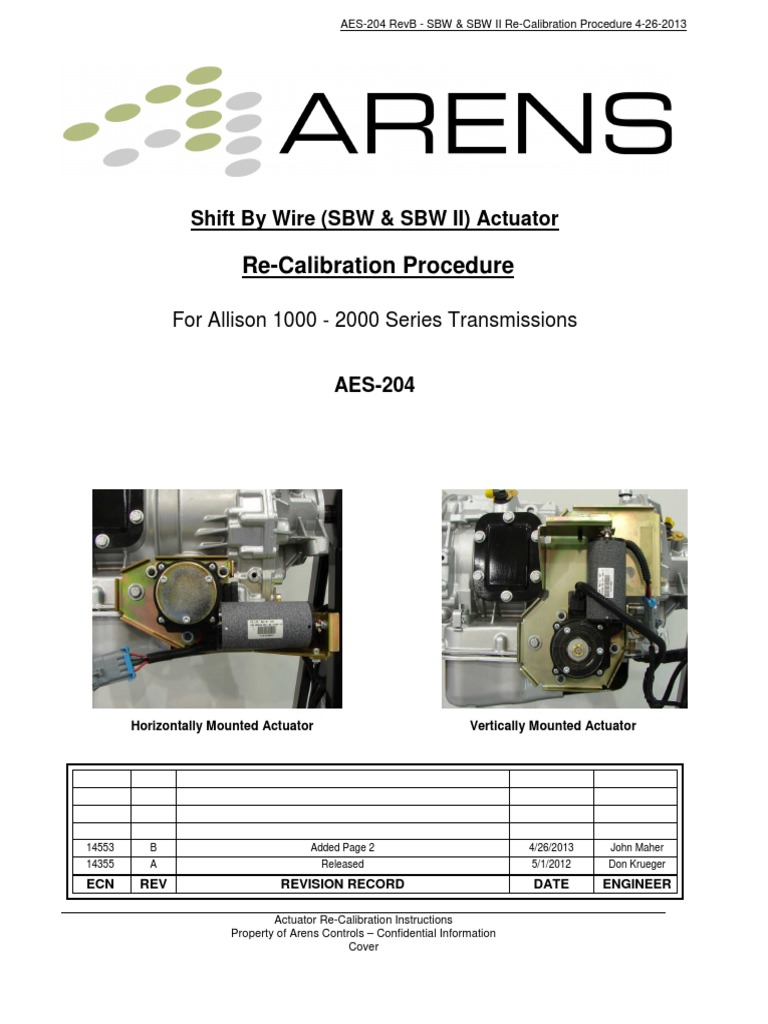 SBW Actuator Re-Calibration Guide | PDF | Screw | Electrical Connector