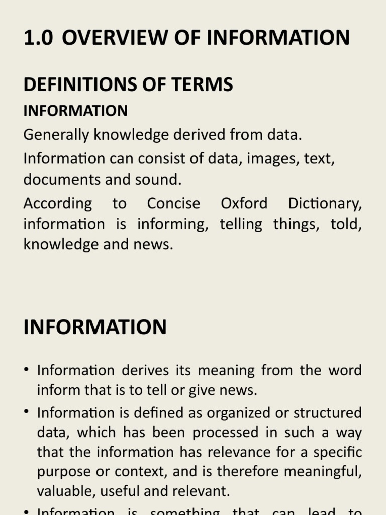 Obm101 - Chapter 1 | PDF | Information | Data