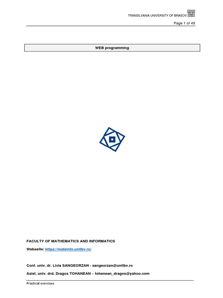 WEB 2022 - 2023 Practical Exercises | PDF | Html | Html Element