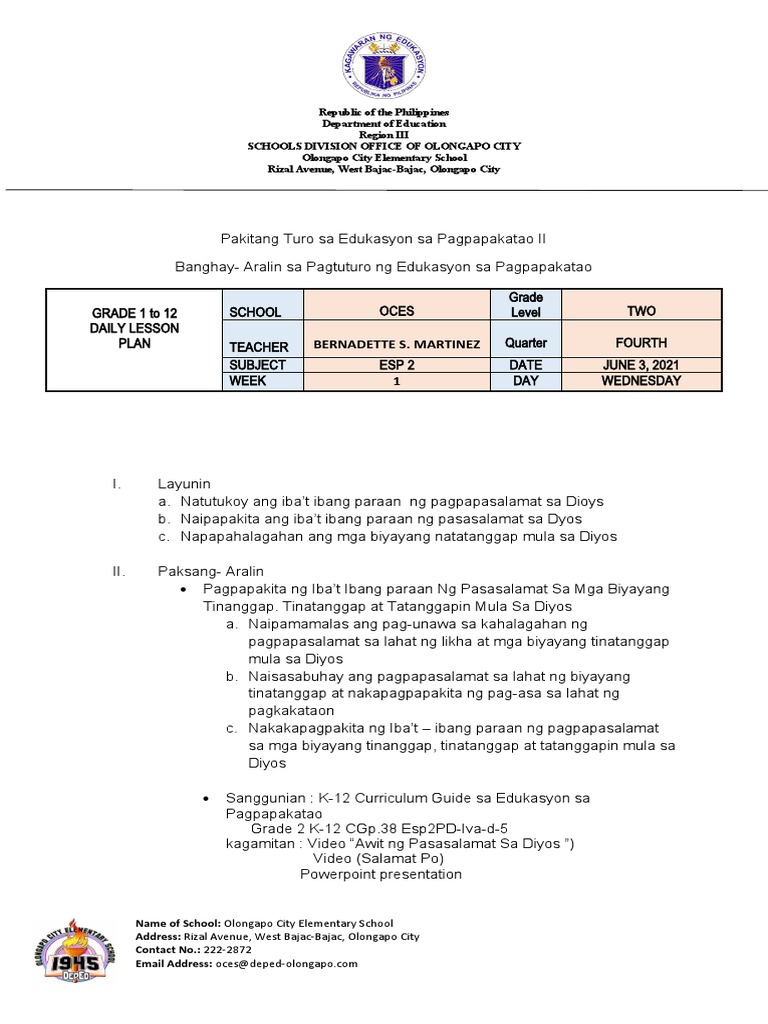 ESP COT 4th-Quarter | PDF