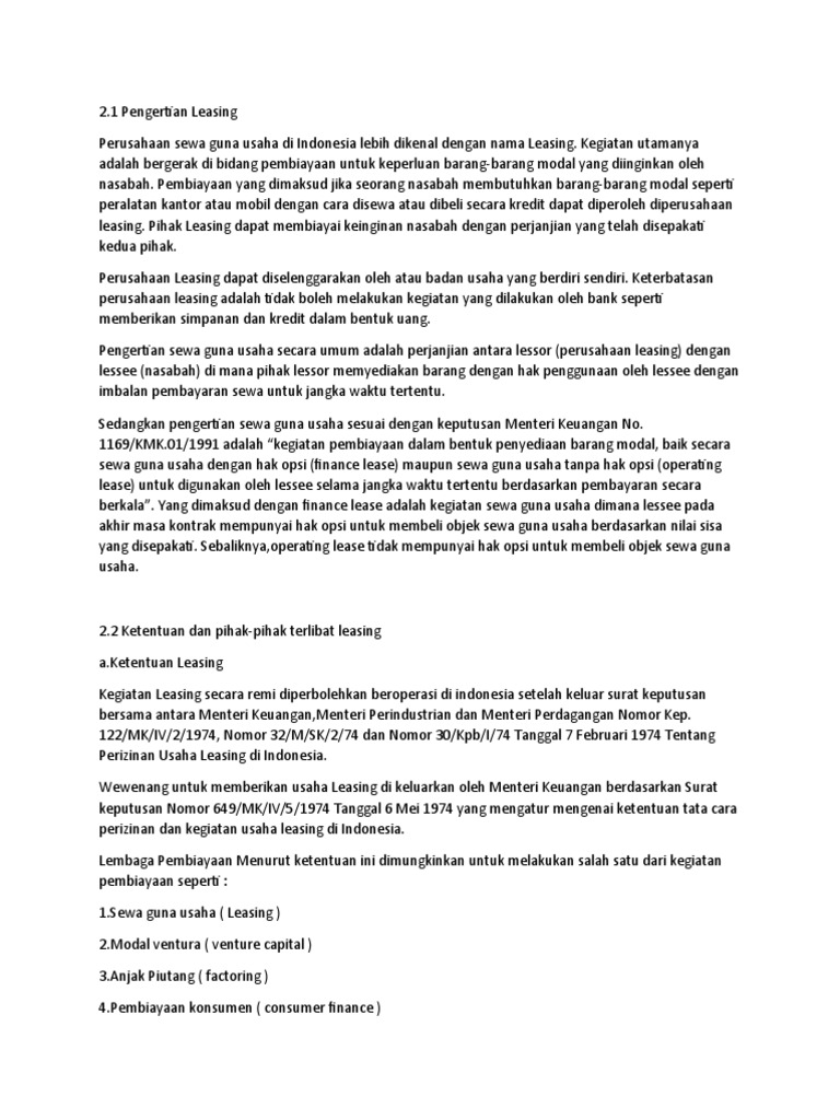 Tugas Summary 9 Leasing | PDF