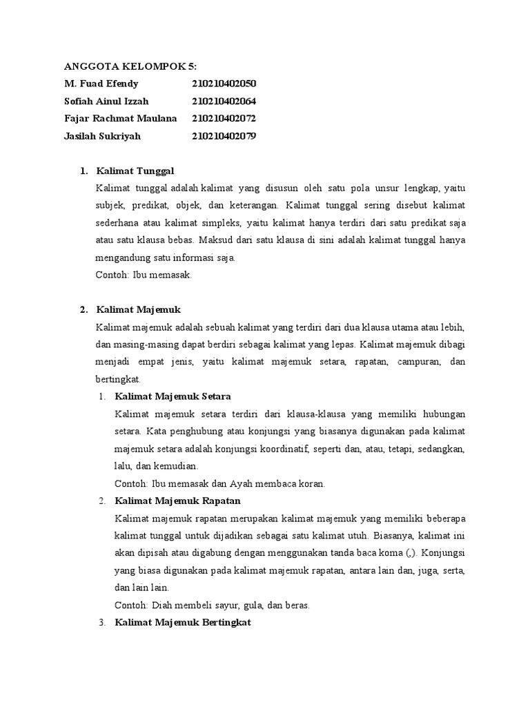 Kelompok 5 Sintaksis | PDF