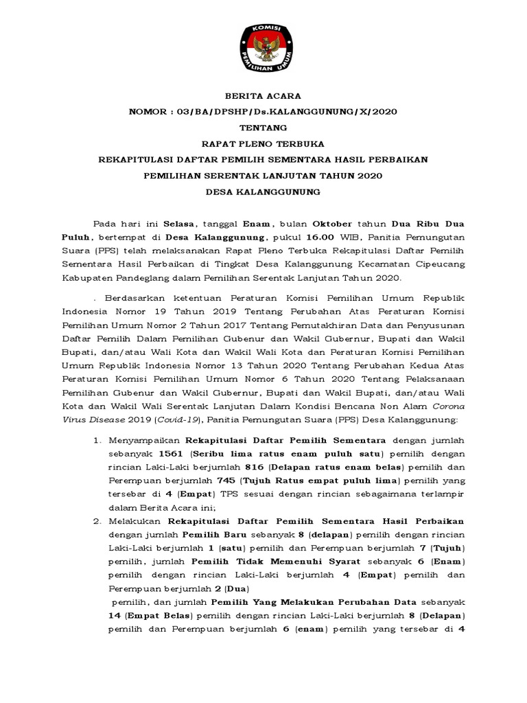 Ba DPSHP PPS - Untuk PPK | PDF