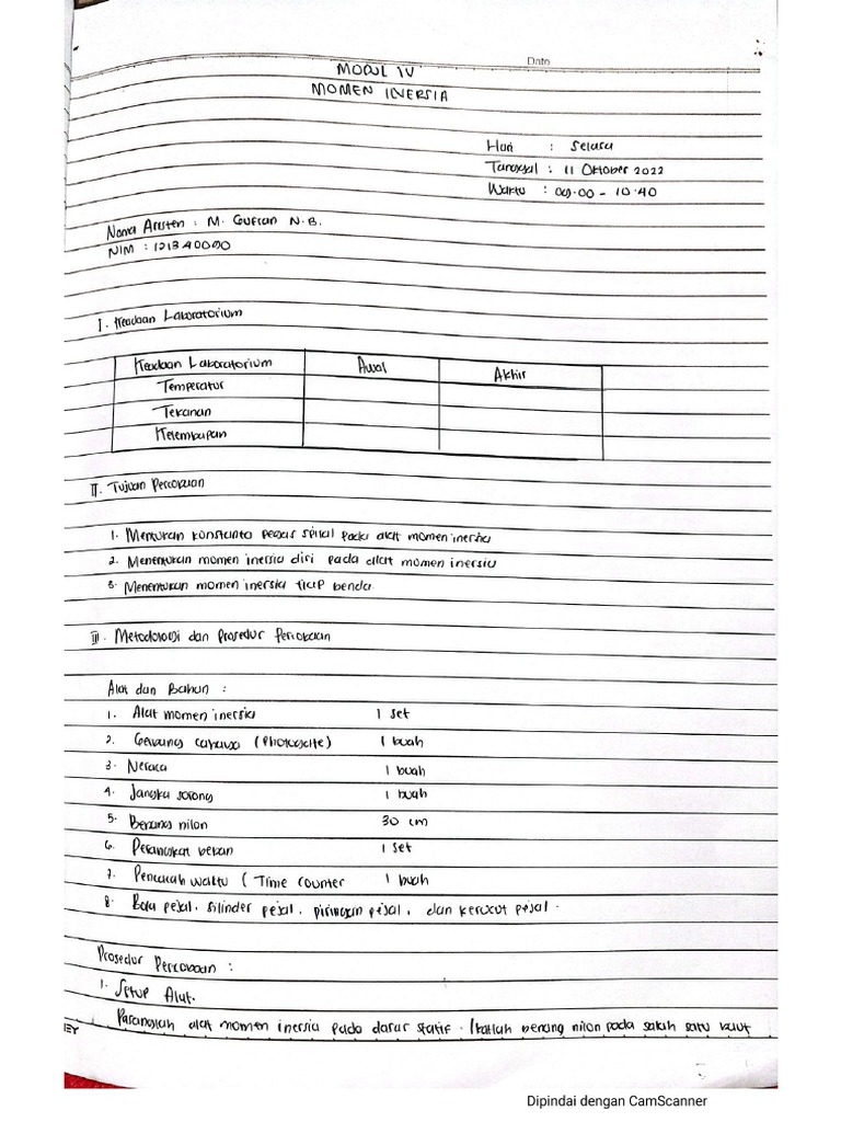 Modul 4 Momen Inersia | PDF