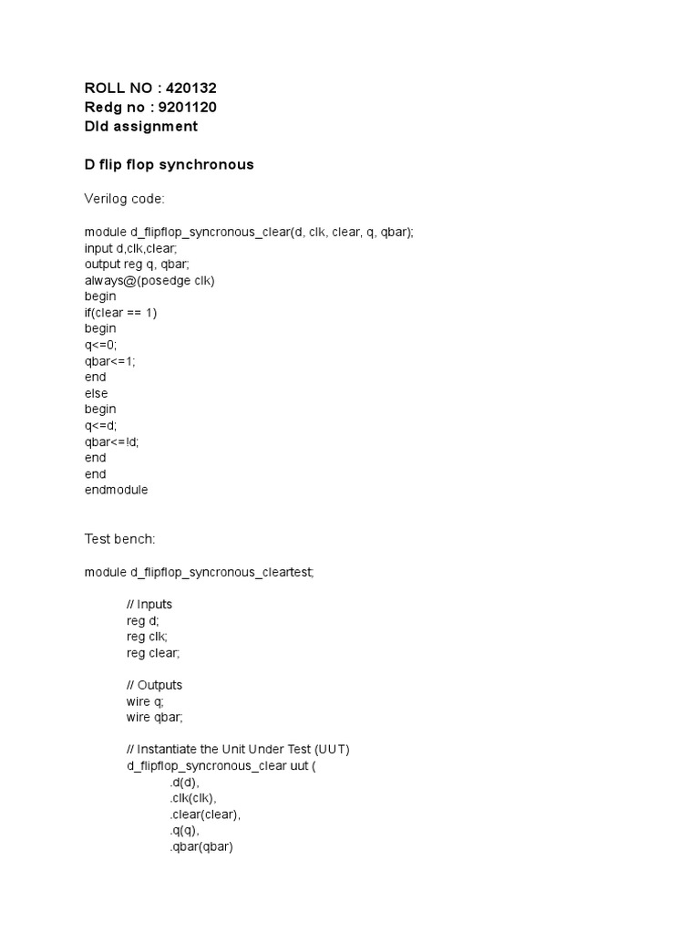 DLD Assignment 9 | PDF | Computer Programming | Systems Engineering DLD Assignment 9 | PDF | Computer Programming | Systems Engineering