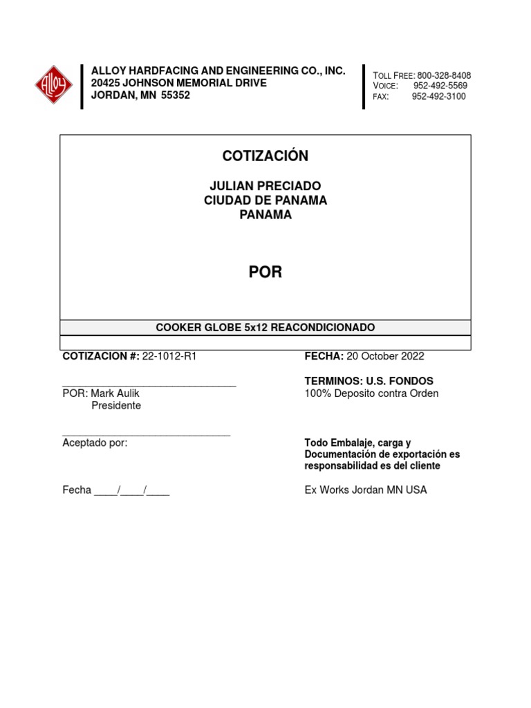 Julian Preciado Globe Cooker 5x12 Cooker - 221020 - 121200 | PDF | Tornillo | Acero