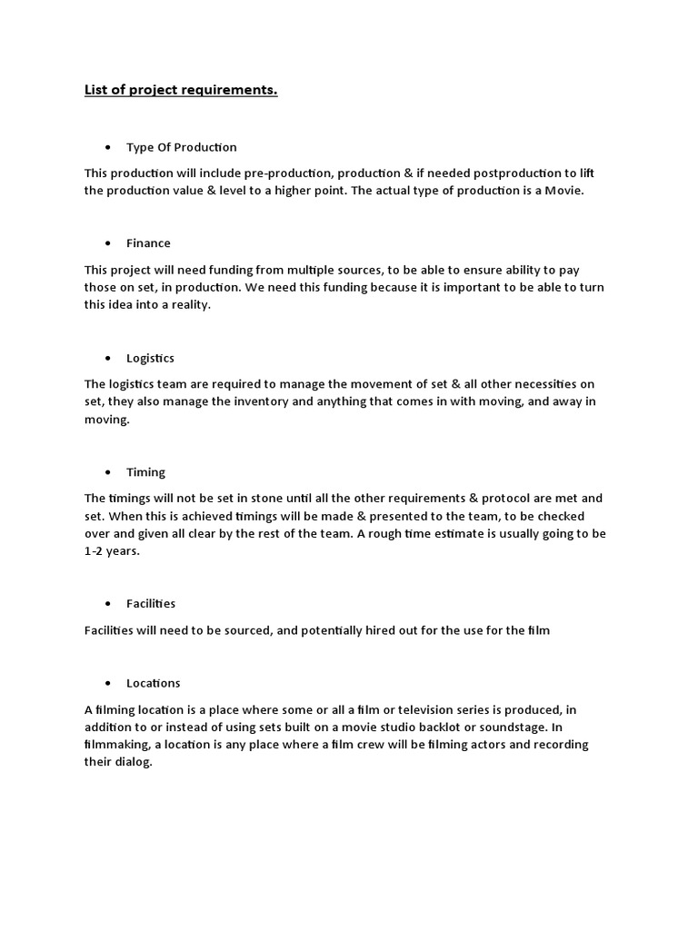 Task 1 - Pre Production | PDF | Filmmaking | Advertising